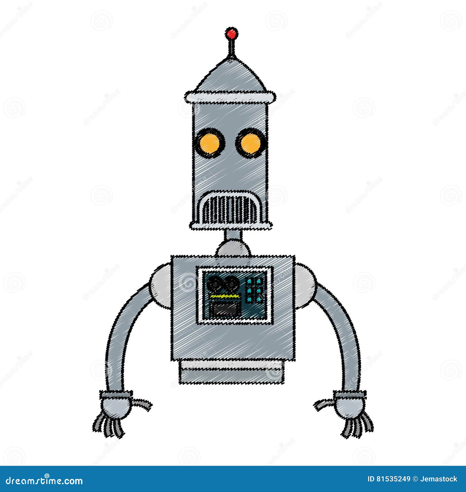 Isolated Robot Cartoon Design Stock Vector - Illustration of cartoon ...