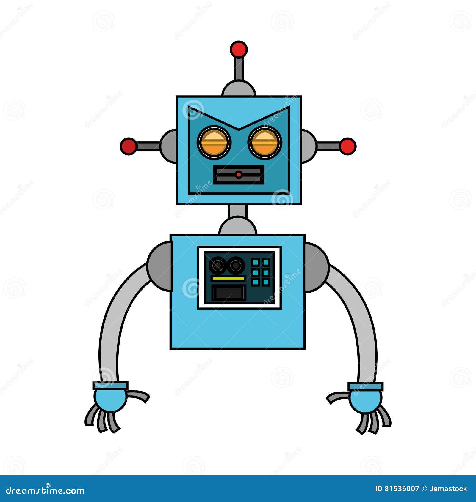 Isolated Robot Cartoon Design Stock Vector - Illustration of design ...