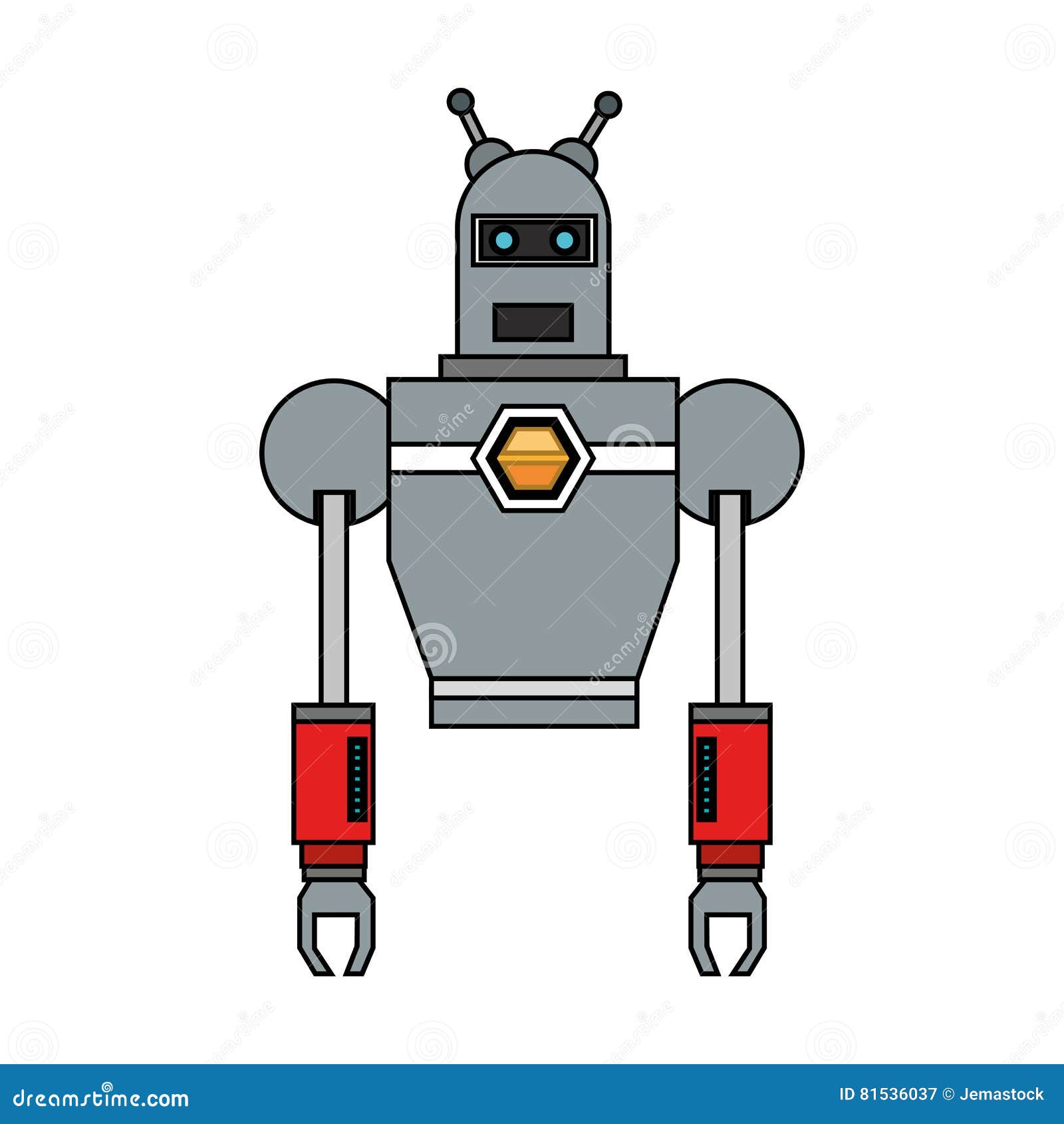 Isolated Robot Cartoon Design Stock Vector - Illustration of cartoon ...