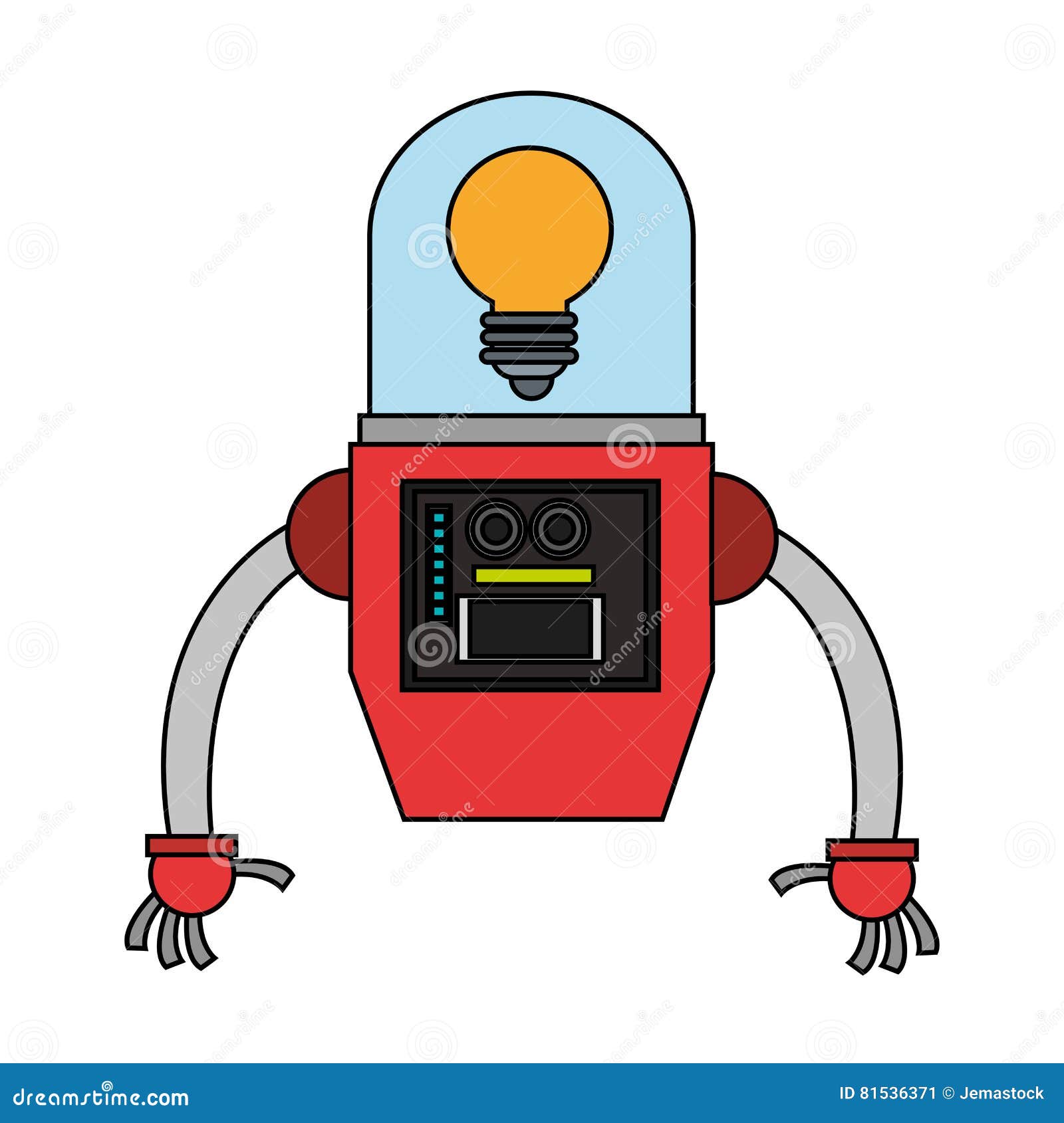 Isolated Robot Cartoon Design Stock Vector - Illustration of industry ...