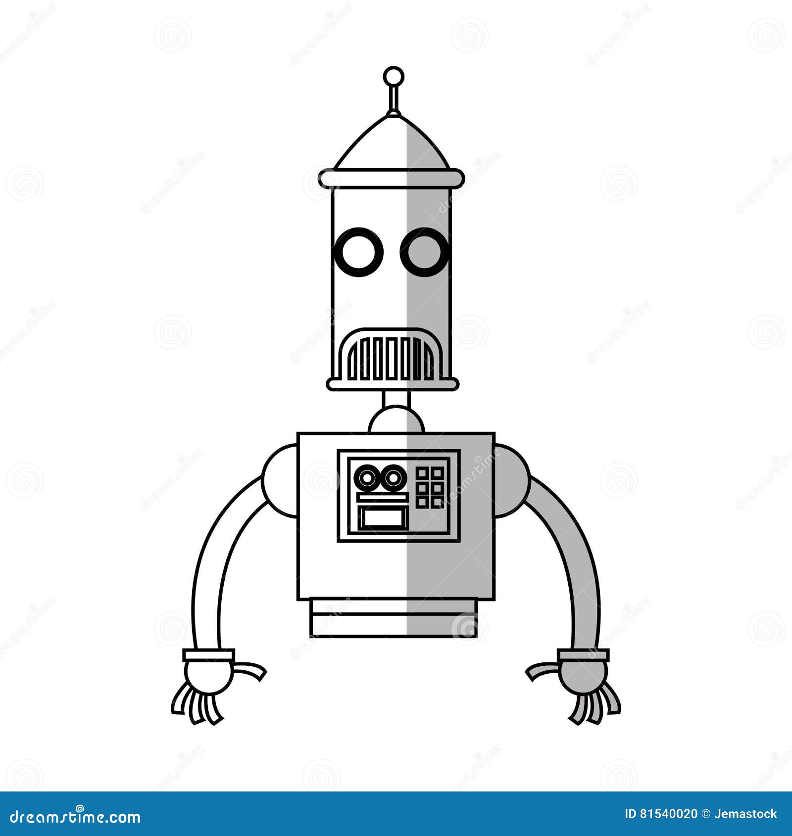 Isolated Robot Cartoon Design Stock Vector - Illustration of cartoon ...