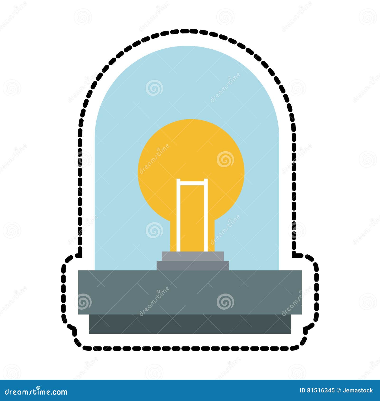 Isolated Robot with Light Bulb Design Stock Vector - Illustration of ...