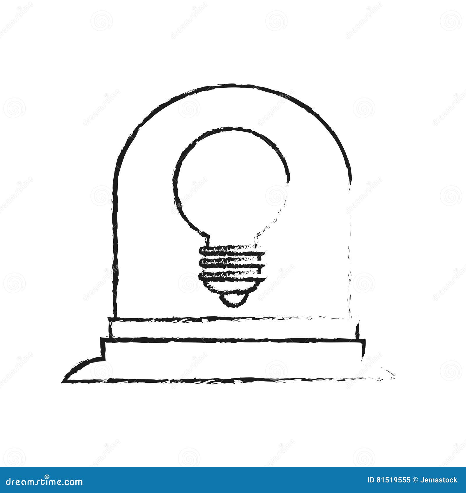 Isolated Robot with Light Bulb Design Stock Vector - Illustration of ...