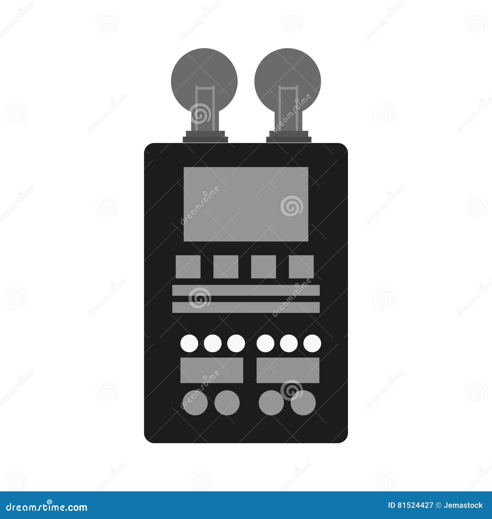 Isolated Robot with Light Bulb Design Stock Vector - Illustration of ...