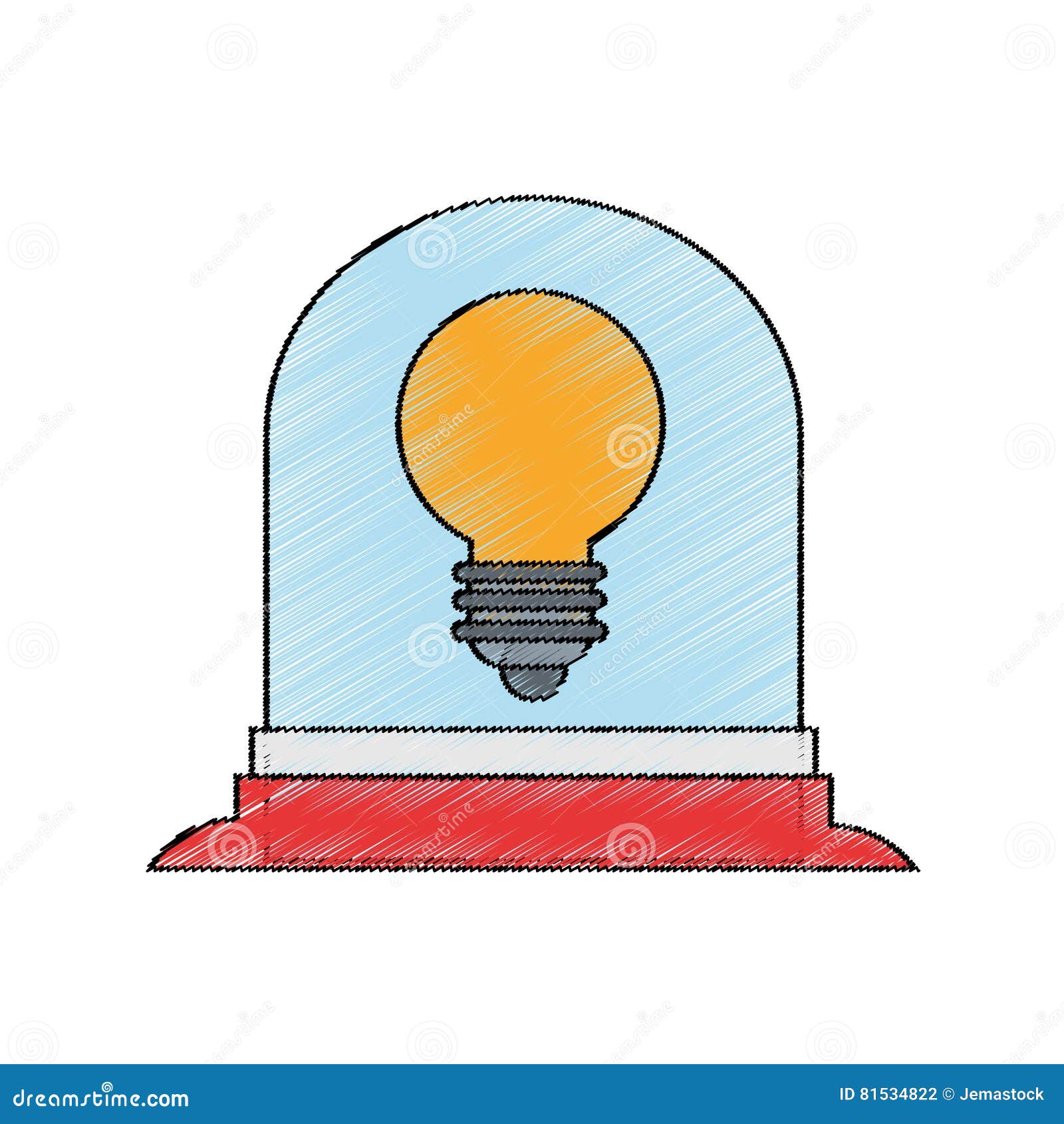 Isolated Robot with Light Bulb Design Stock Vector - Illustration of ...