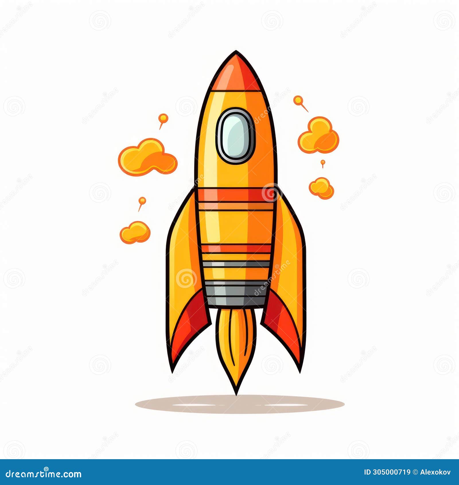 Isolated Rocket Ship on White Background AI Generated Stock ...