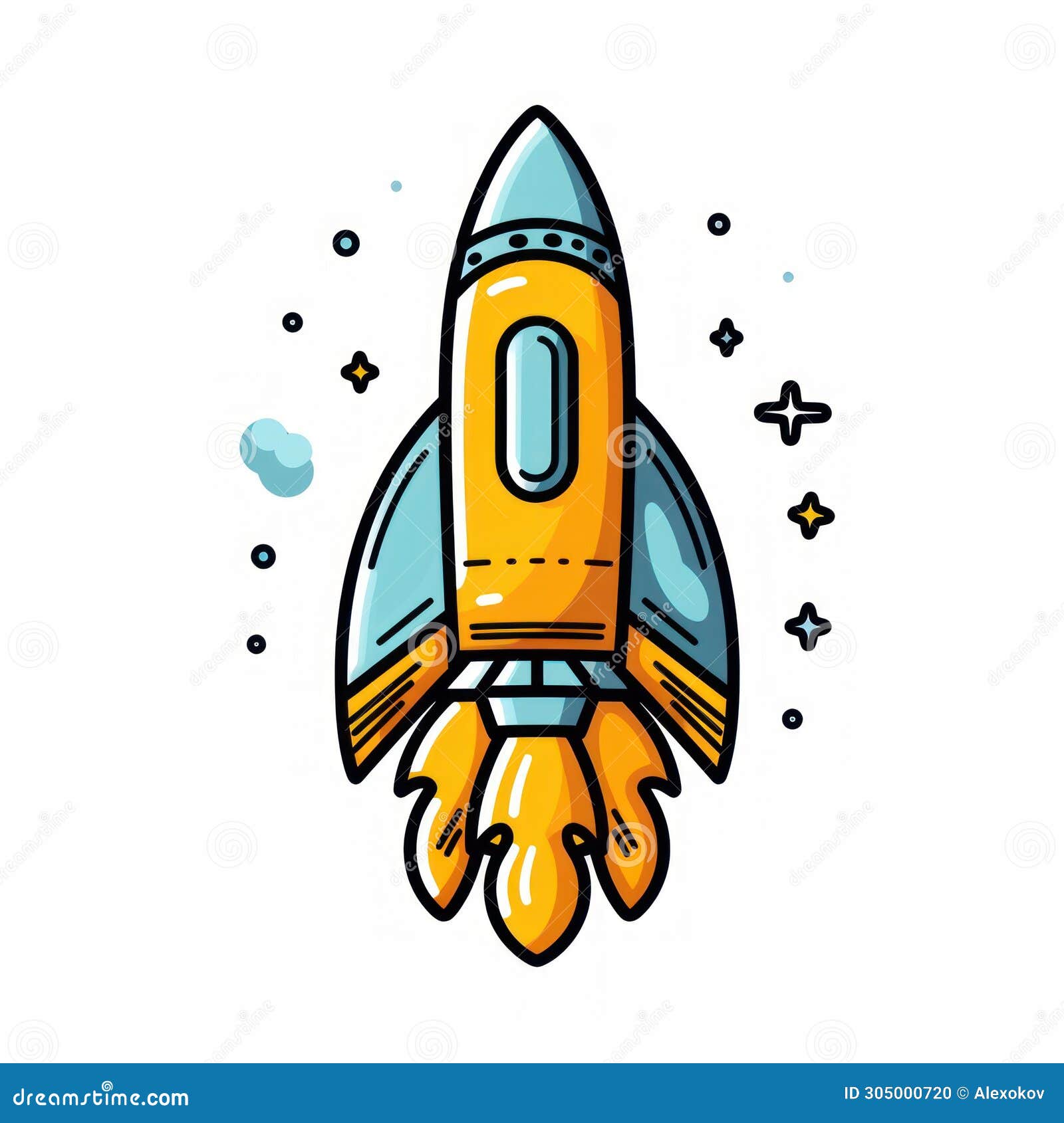 Isolated Rocket Ship on White Background AI Generated Stock ...
