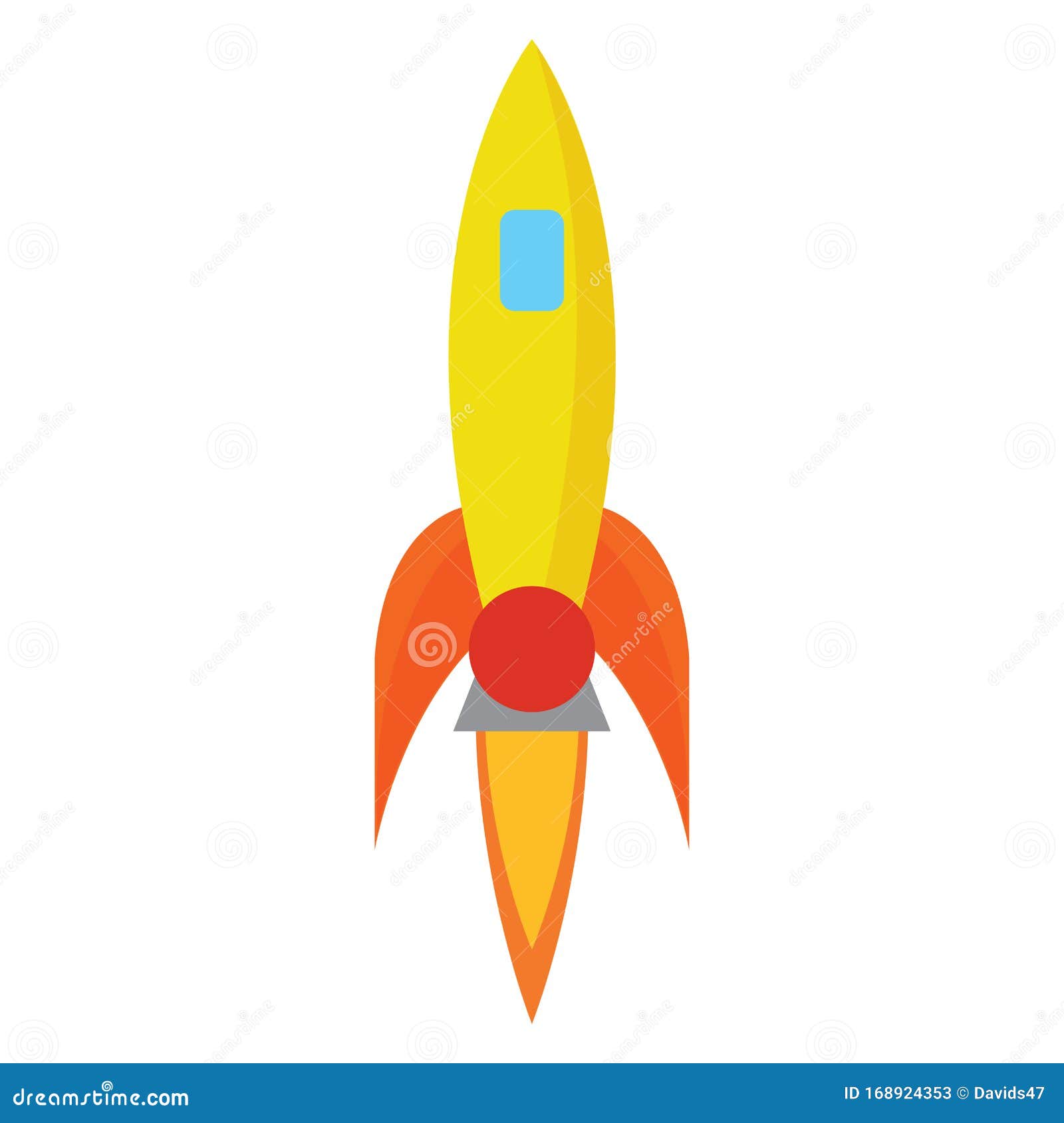 Isolated rocket taking off stock vector. Illustration of space - 168924353