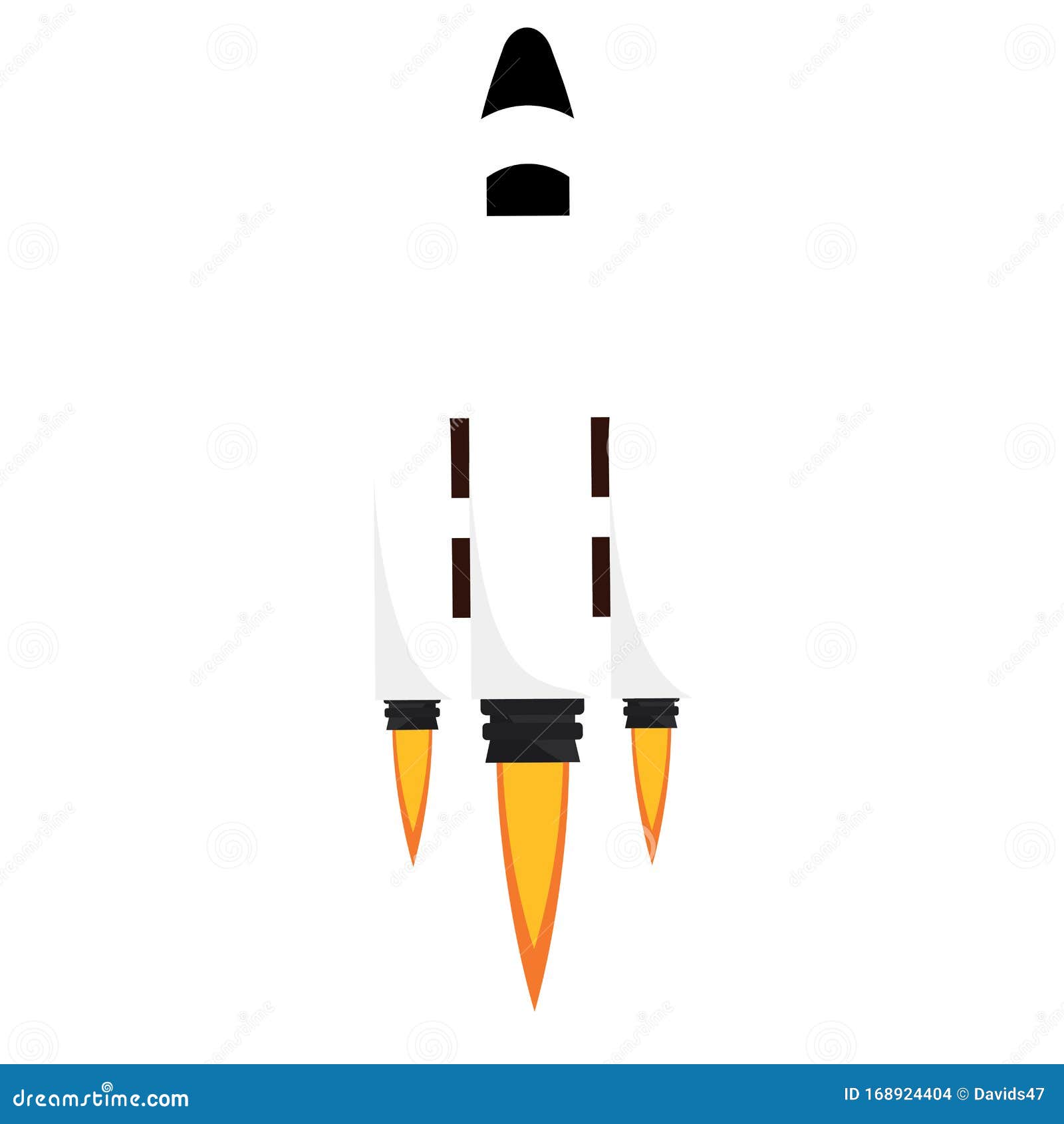 Isolated rocket taking off stock vector. Illustration of astronaut ...