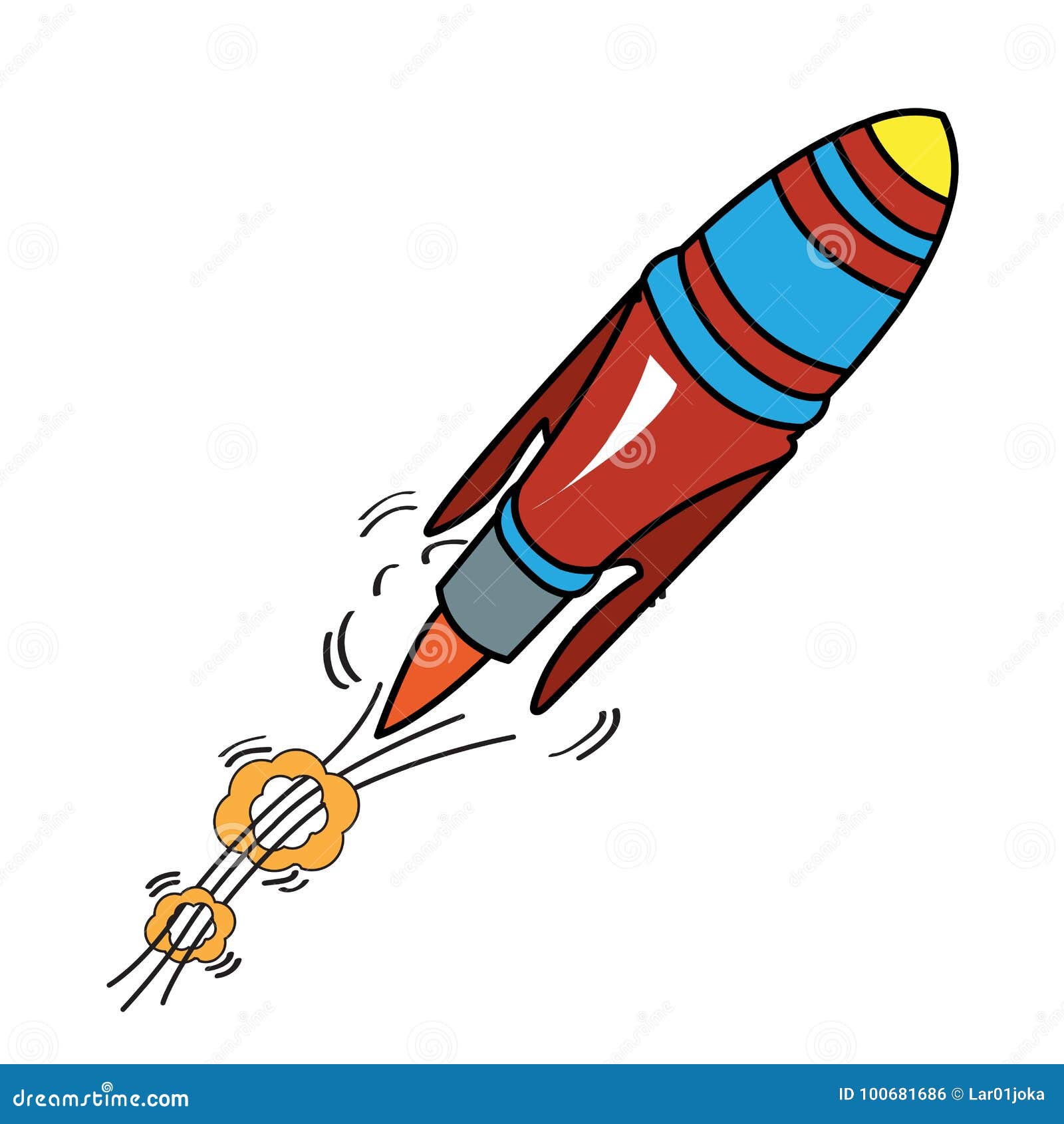 Isolated rocket toy stock vector. Illustration of nobody - 100681686