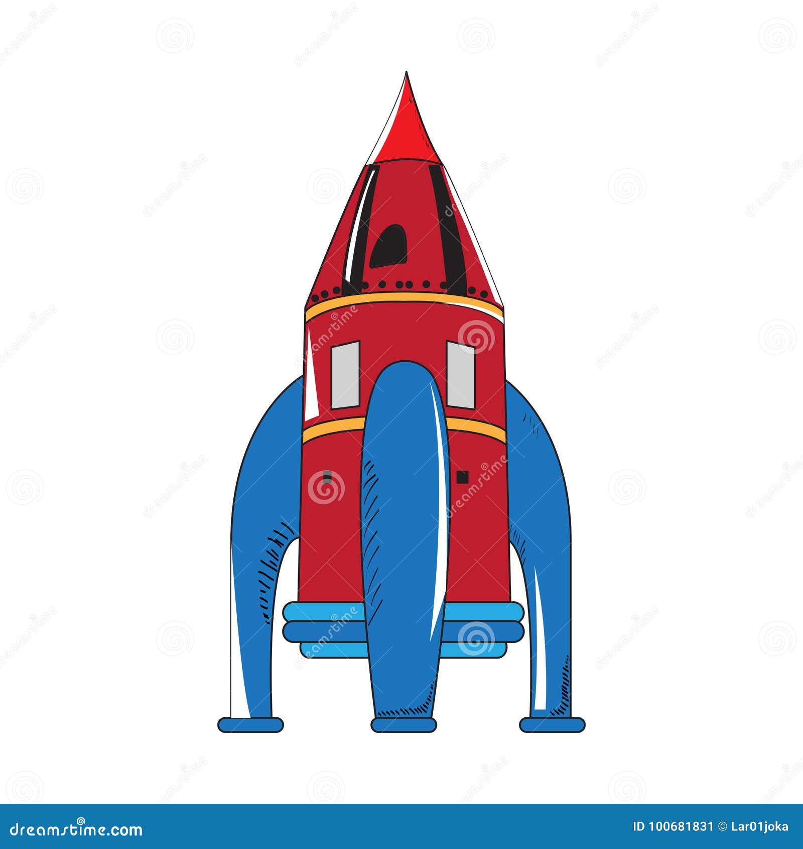 Isolated rocket toy stock vector. Illustration of transportation ...