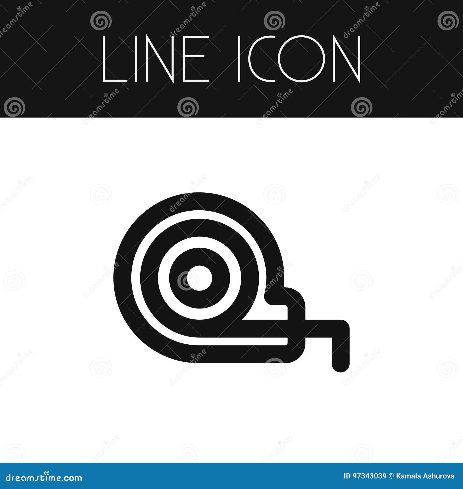 Isolated Roll Meter Outline. Measuring Tape Vector Element Can Be Used ...
