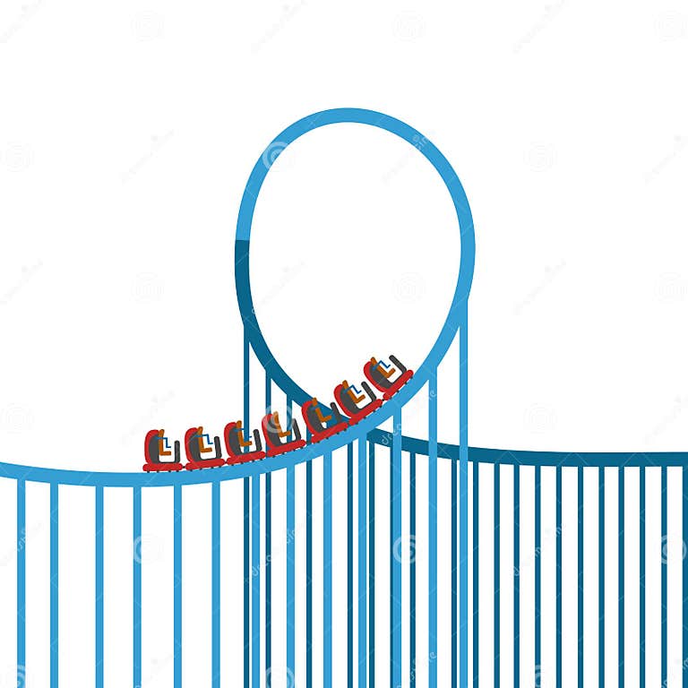 Isolated roller coaster stock vector. Illustration of play - 107508556