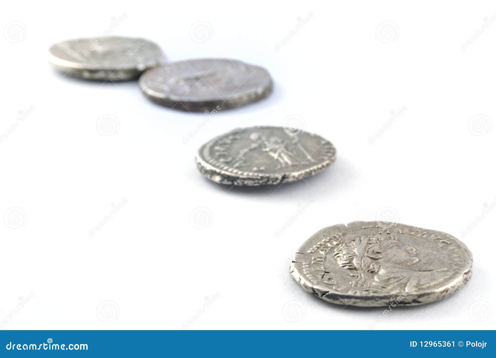 Isolated Roman Empire Dagger And Denarii Coin Replicas II Royalty-Free ...