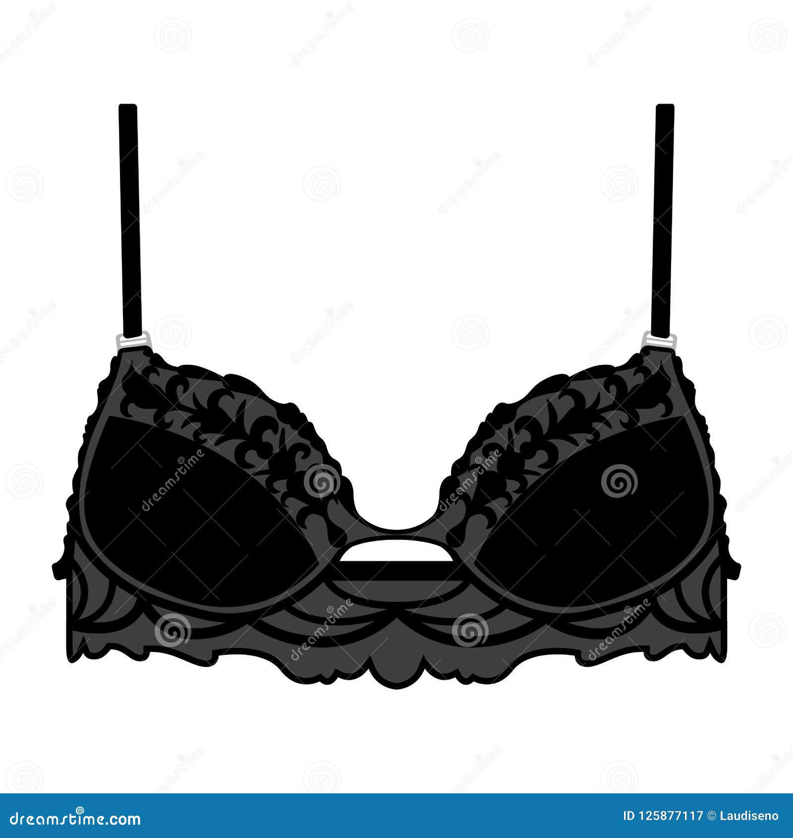 Romantic bra image stock vector. Illustration of underwear - 125877117