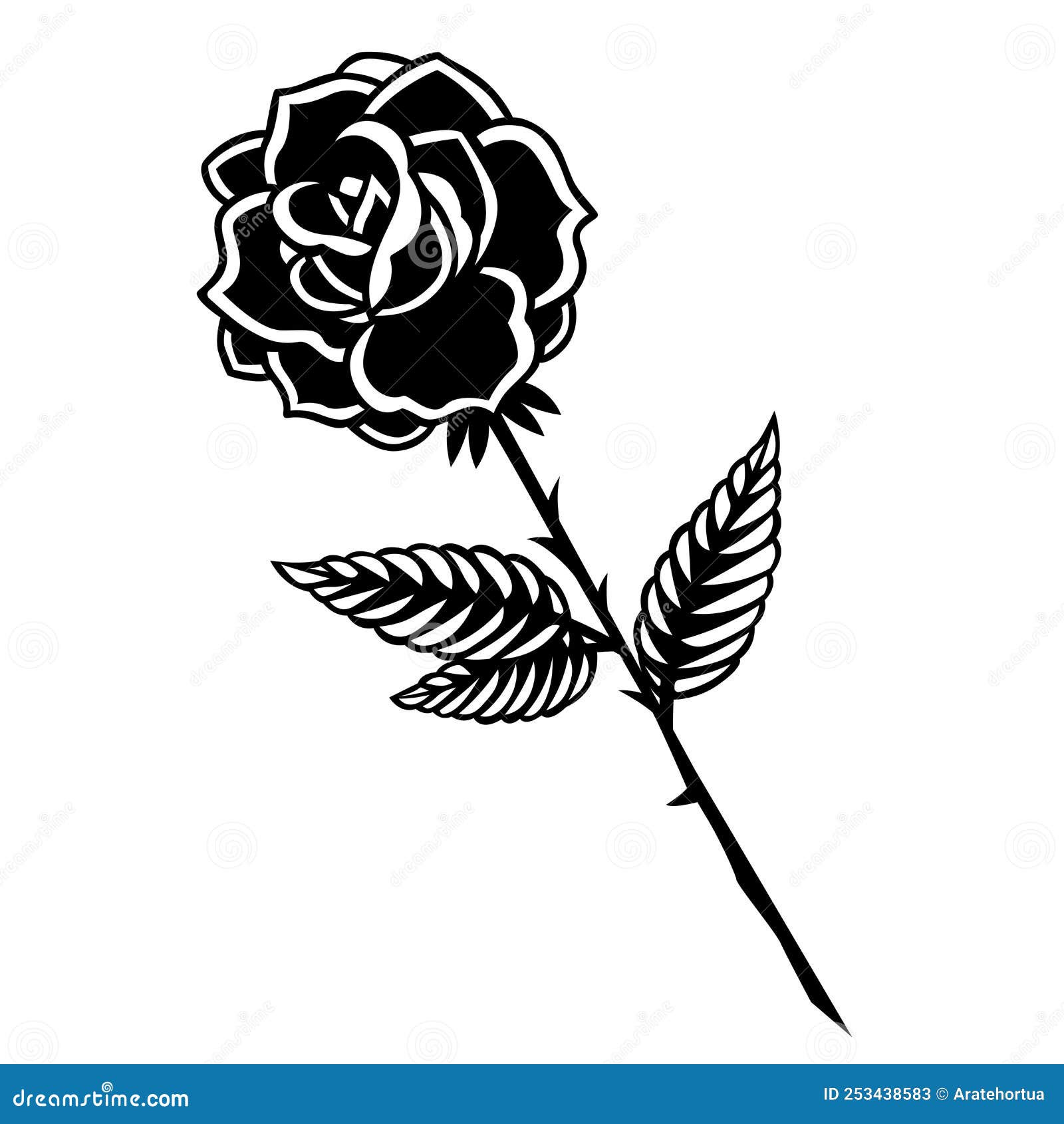 Isolated Rose Medium Phases Vector Illustration Stock Vector ...