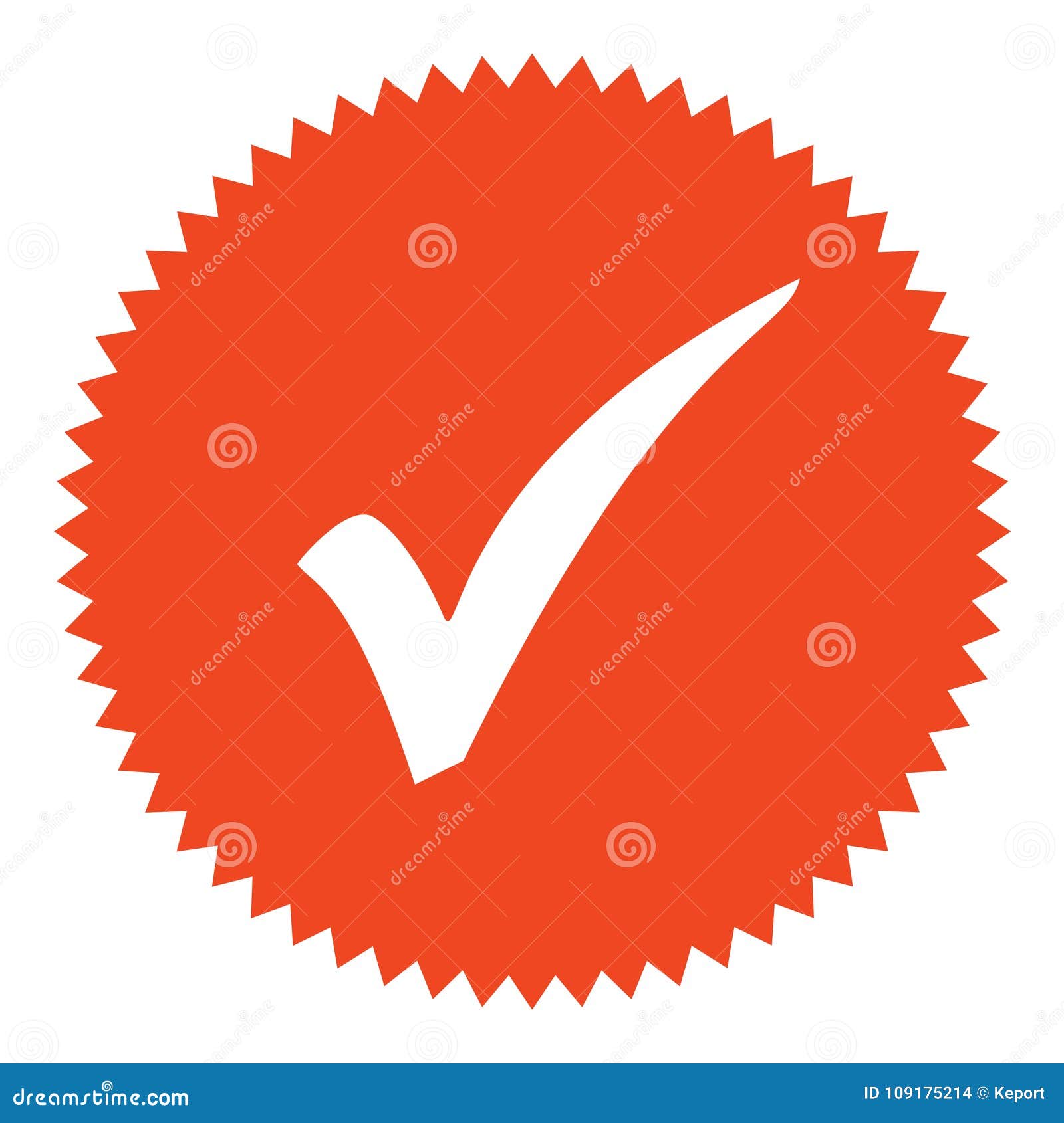 Red Button: Tick Icon stock illustration. Illustration of success ...