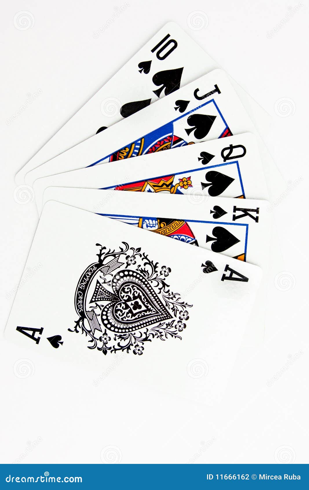 Isolated royal flush stock photo. Image of vintage, royal - 11666162