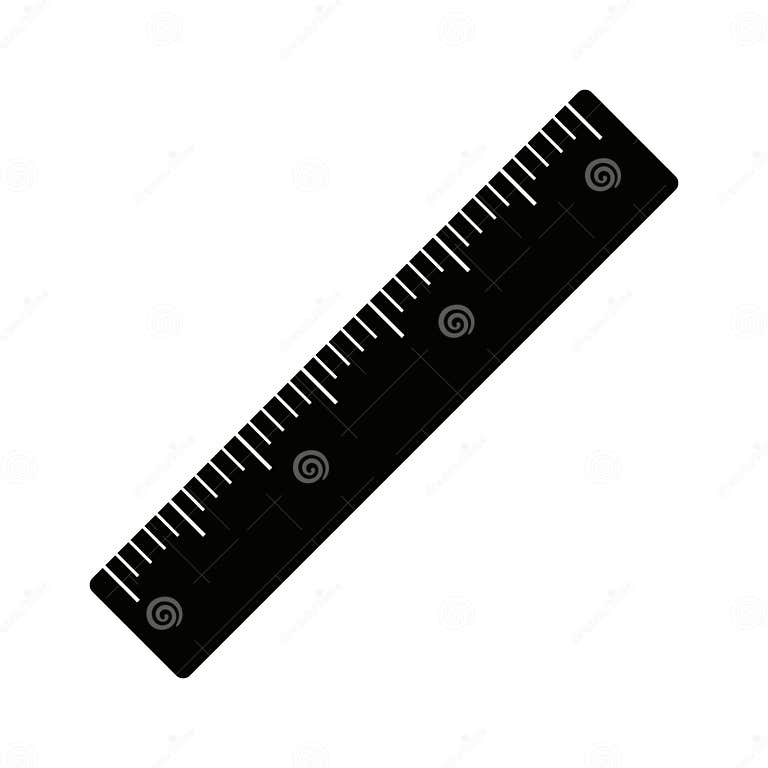 Isolated ruler silhouette stock illustration. Illustration of graphic ...