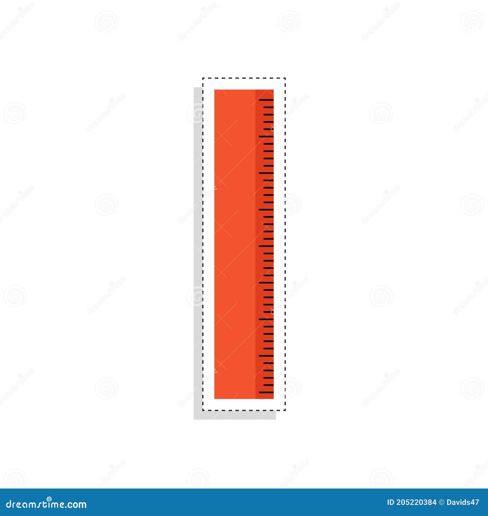 Isolated Ruler Tool Sticker Stock Vector - Illustration of colorful ...