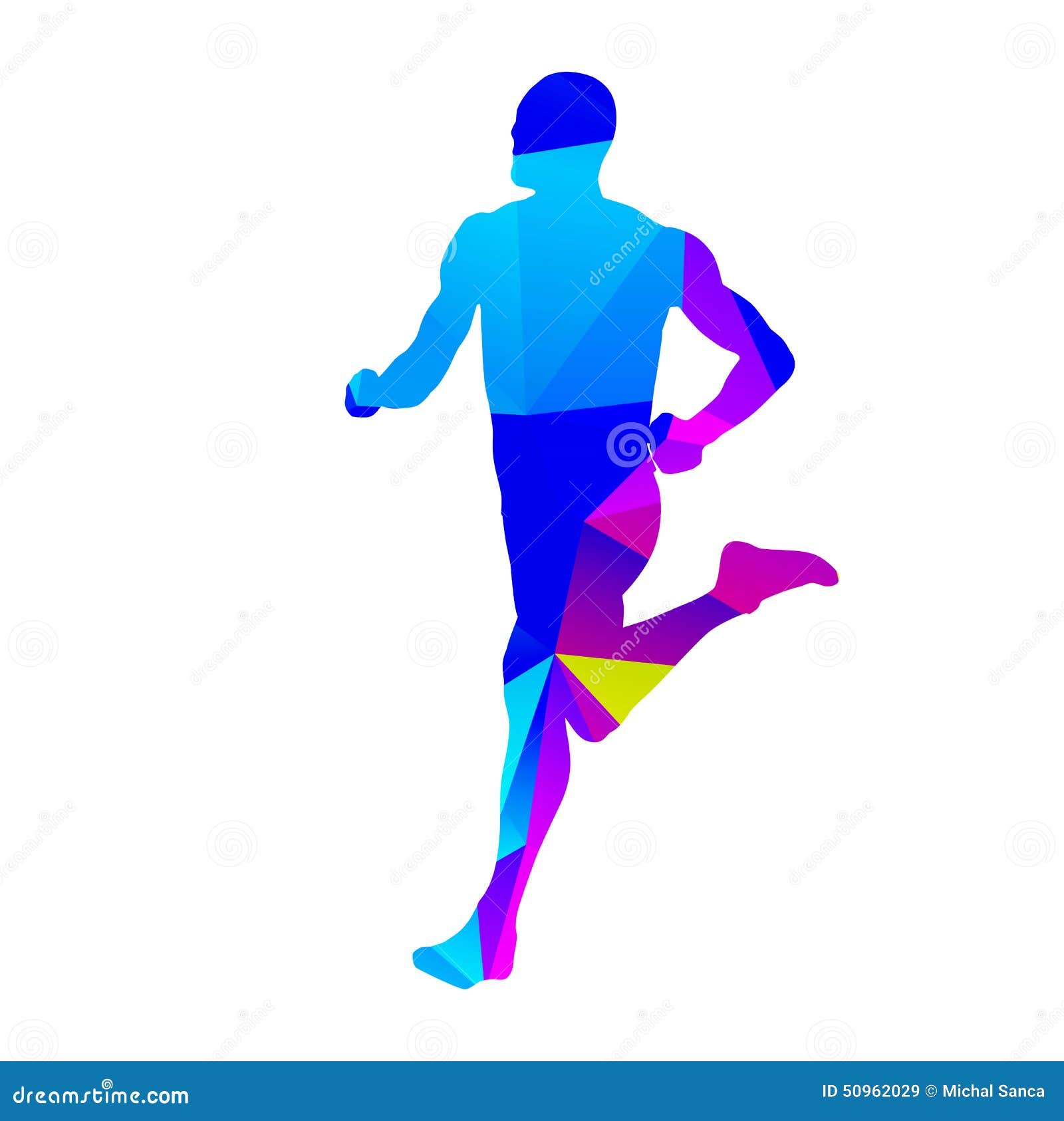 Isolated running man stock vector. Illustration of running - 50962029