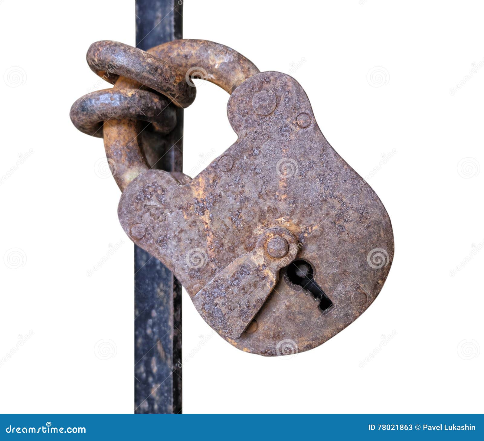 Isolated rusty metal lock stock image. Image of rusty - 78021863