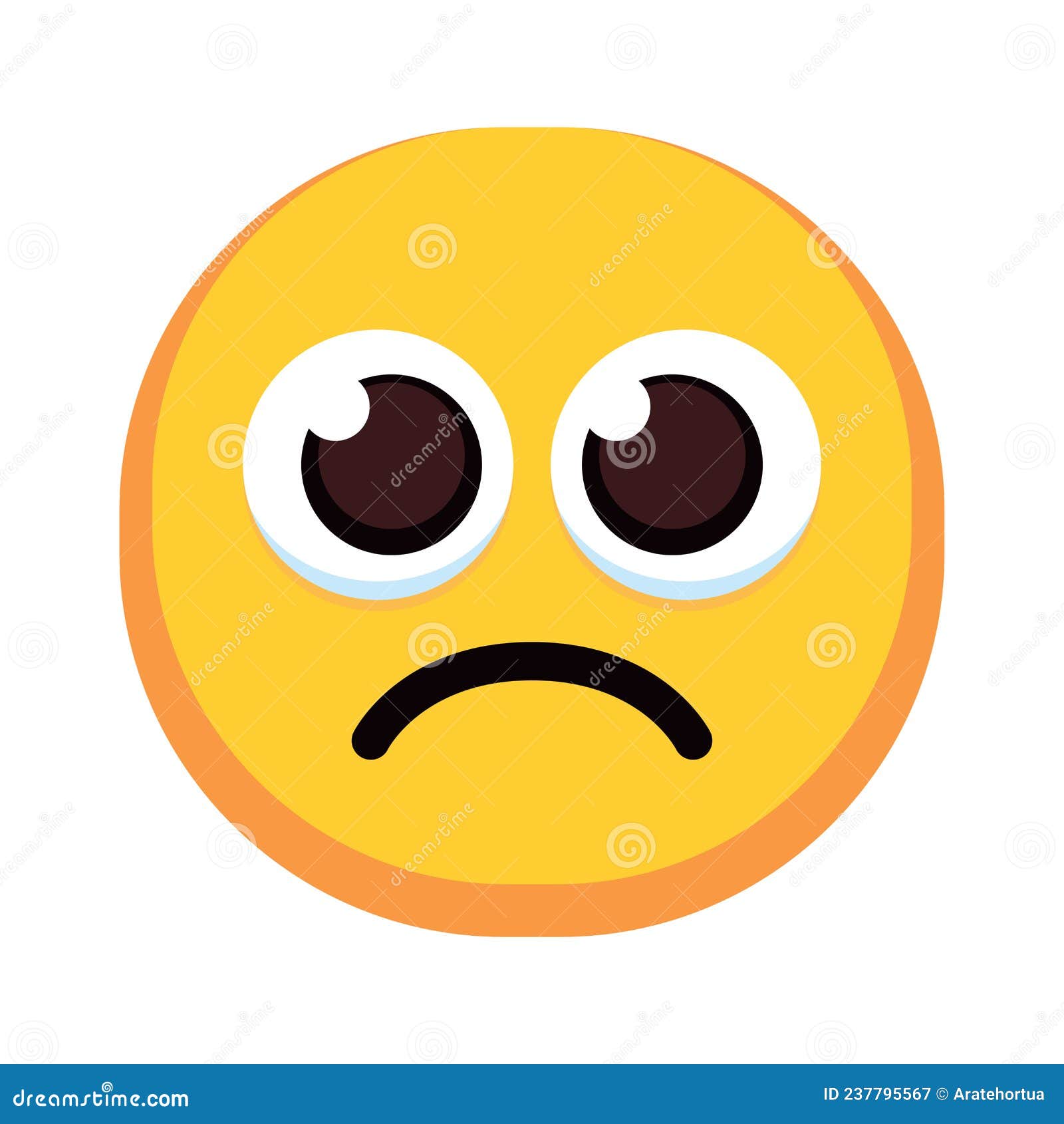 Isolated Sad Colored Emoji Icon Stock Vector - Illustration of yellow ...