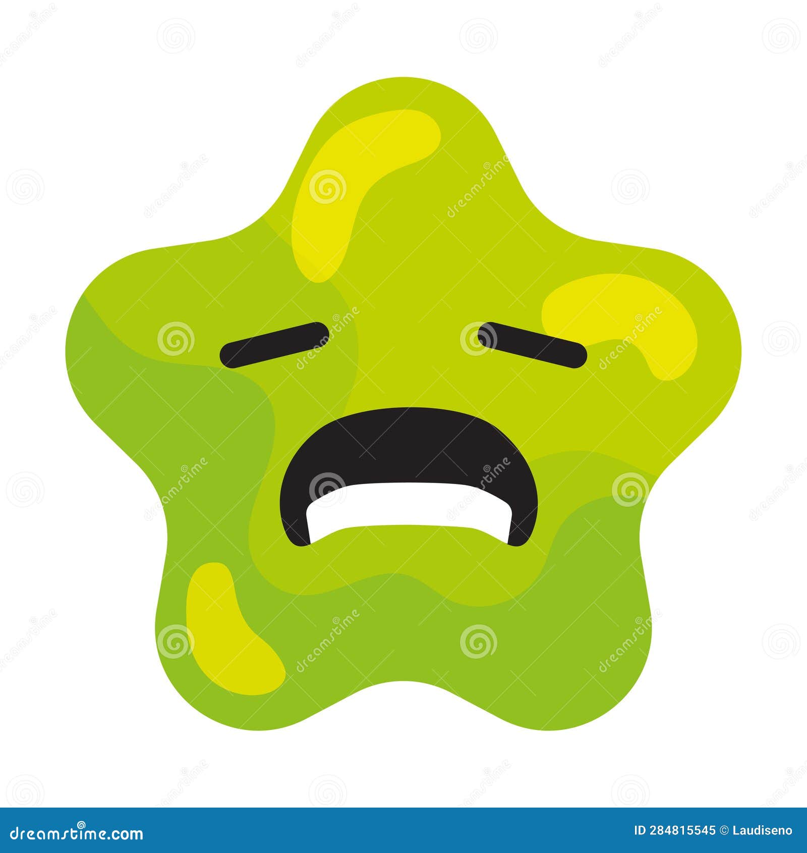 Isolated Sad Cute Star Shape Emoji Vector Stock Vector - Illustration ...