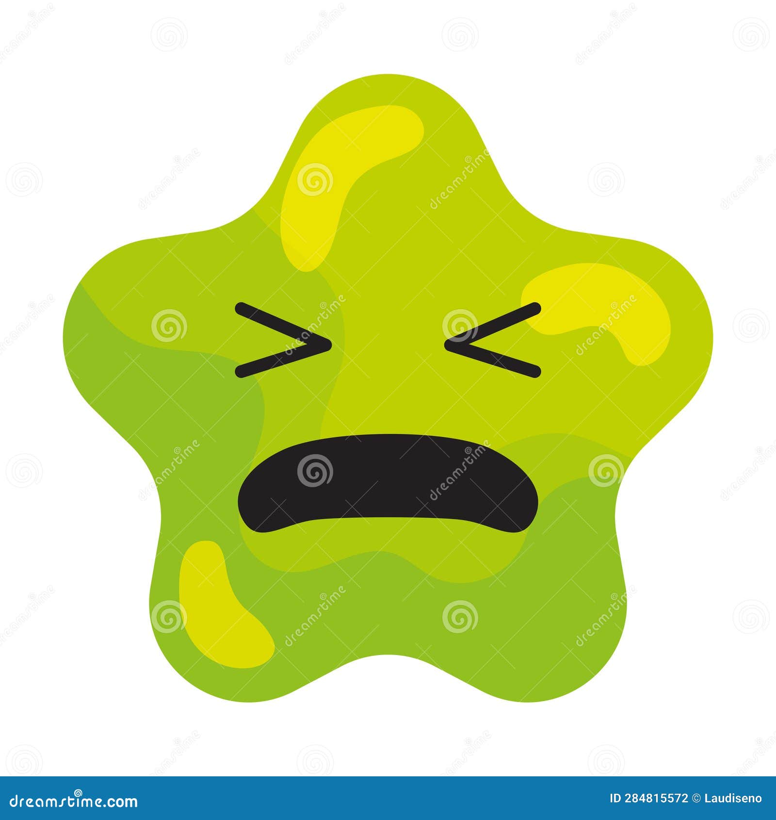 Isolated Sad Cute Star Shape Emoji Vector Stock Vector - Illustration ...