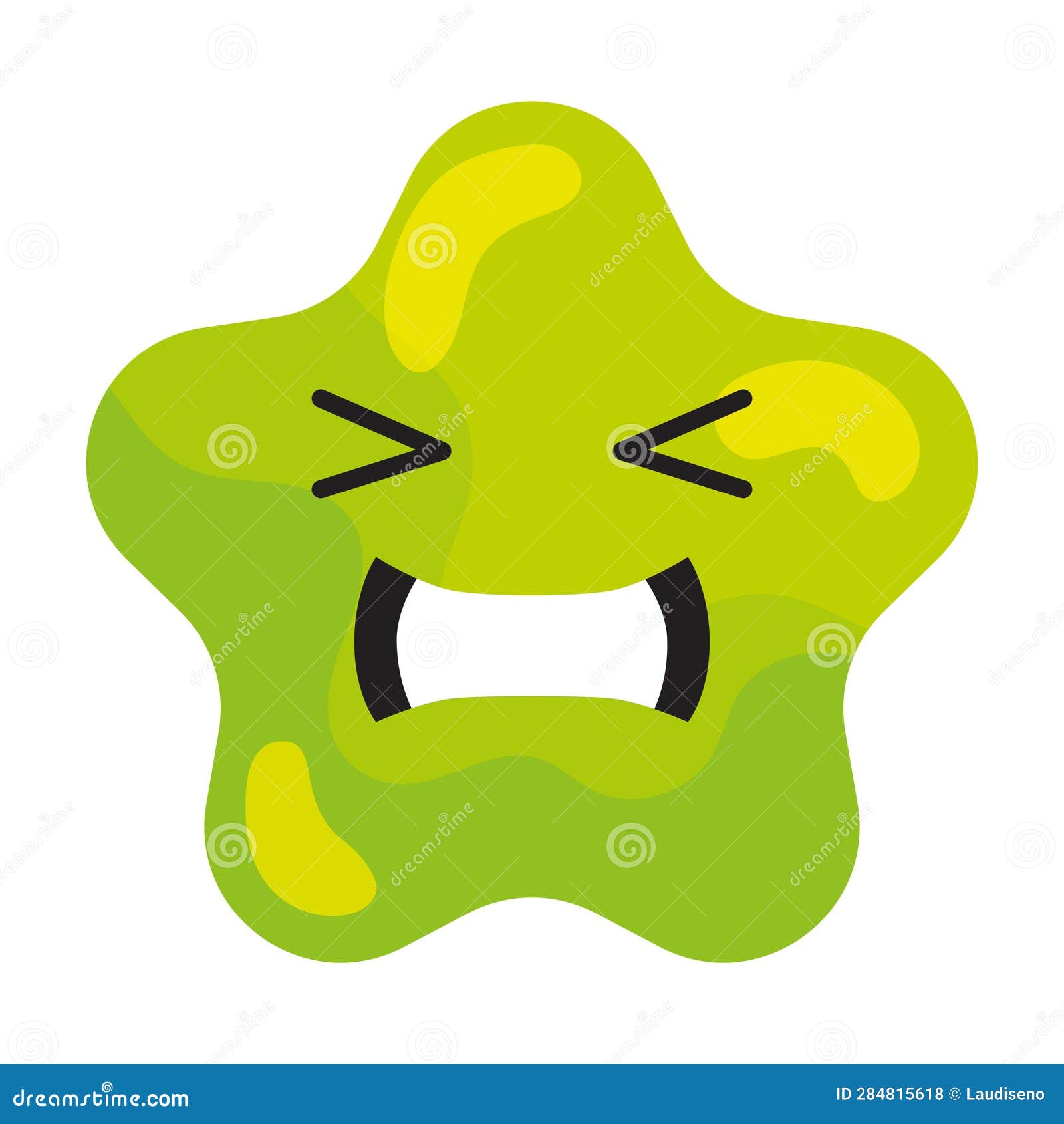 Isolated Sad Cute Star Shape Emoji Vector Stock Vector - Illustration ...