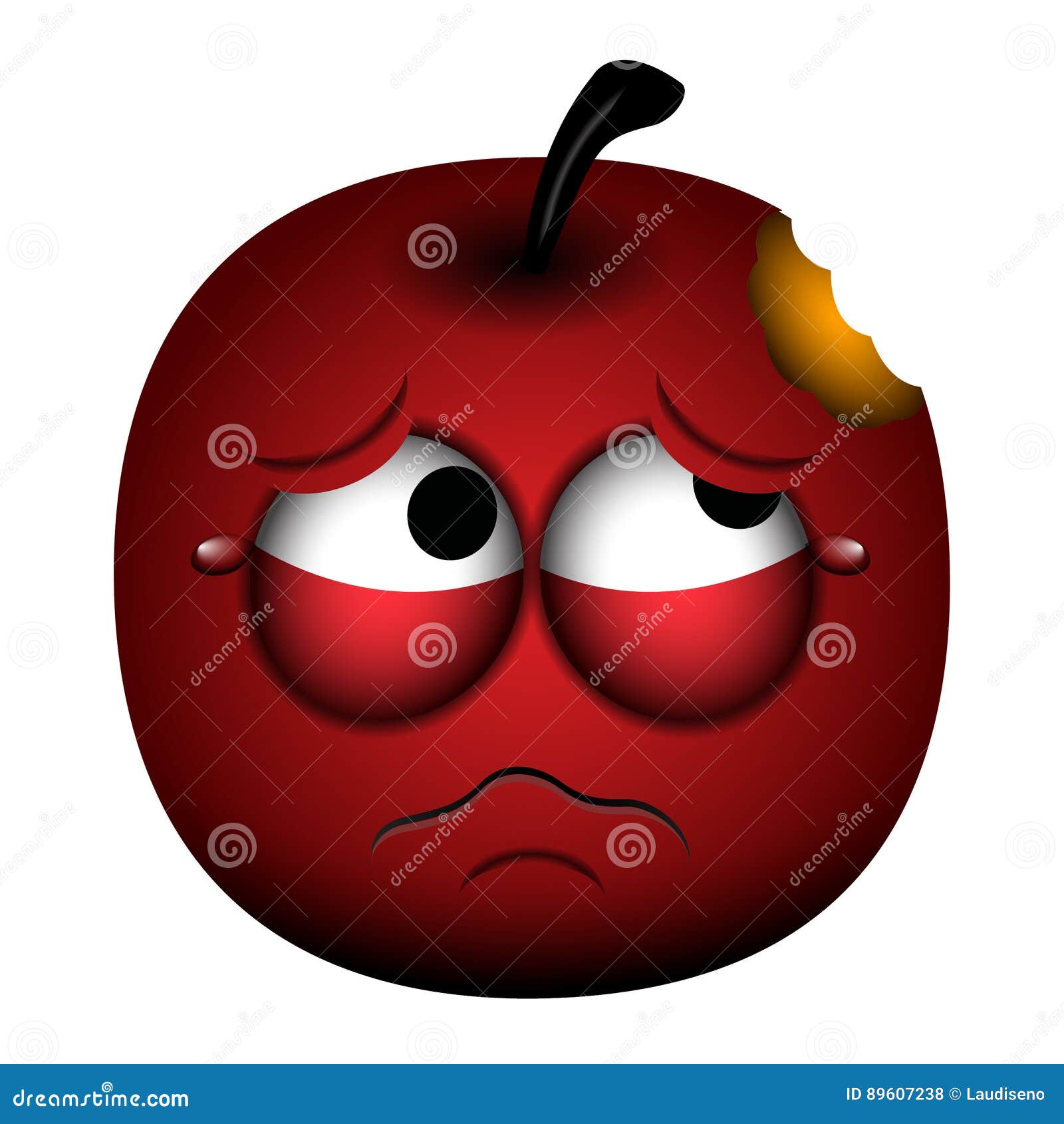 Isolated sad emote stock illustration. Illustration of shape - 89607238