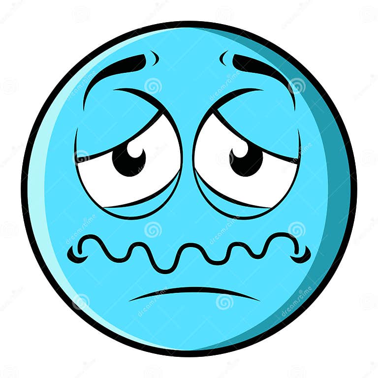 Isolated sad emote stock illustration. Illustration of icon - 89854556