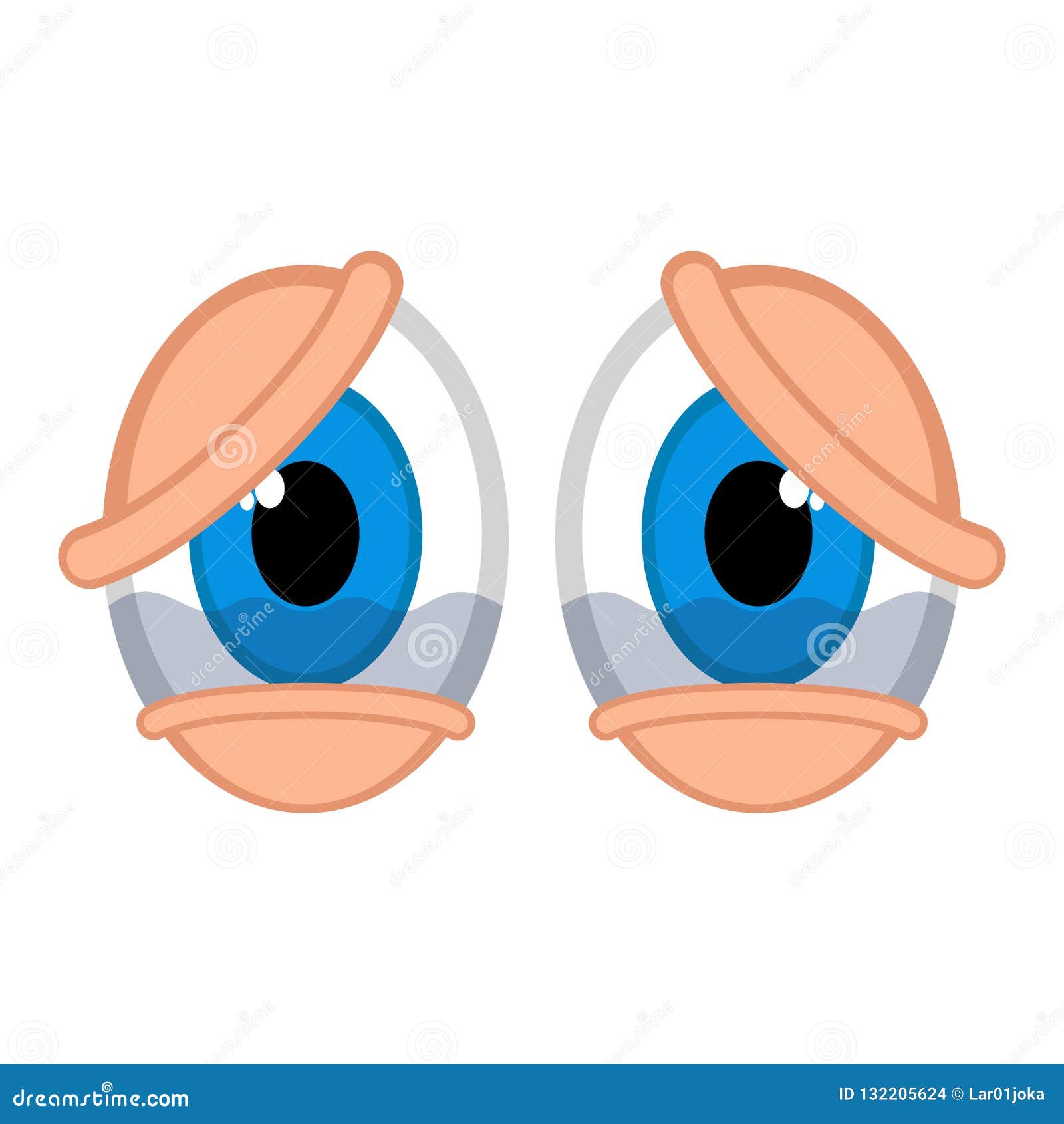 Isolated sad eyes stock vector. Illustration of sadness - 132205624