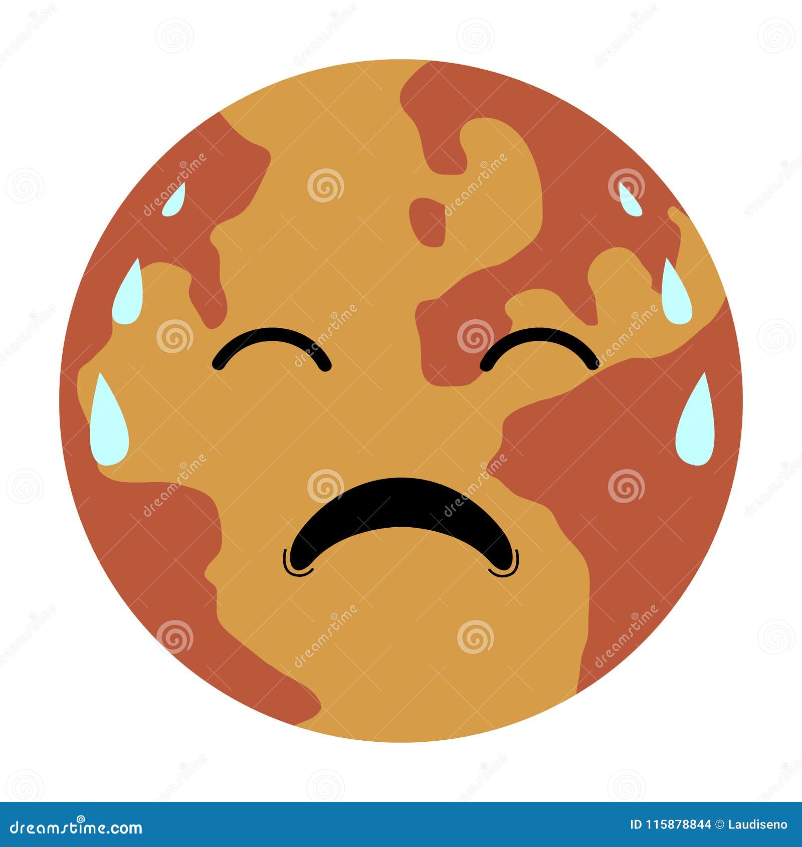 Sad earth image stock vector. Illustration of world - 115878844
