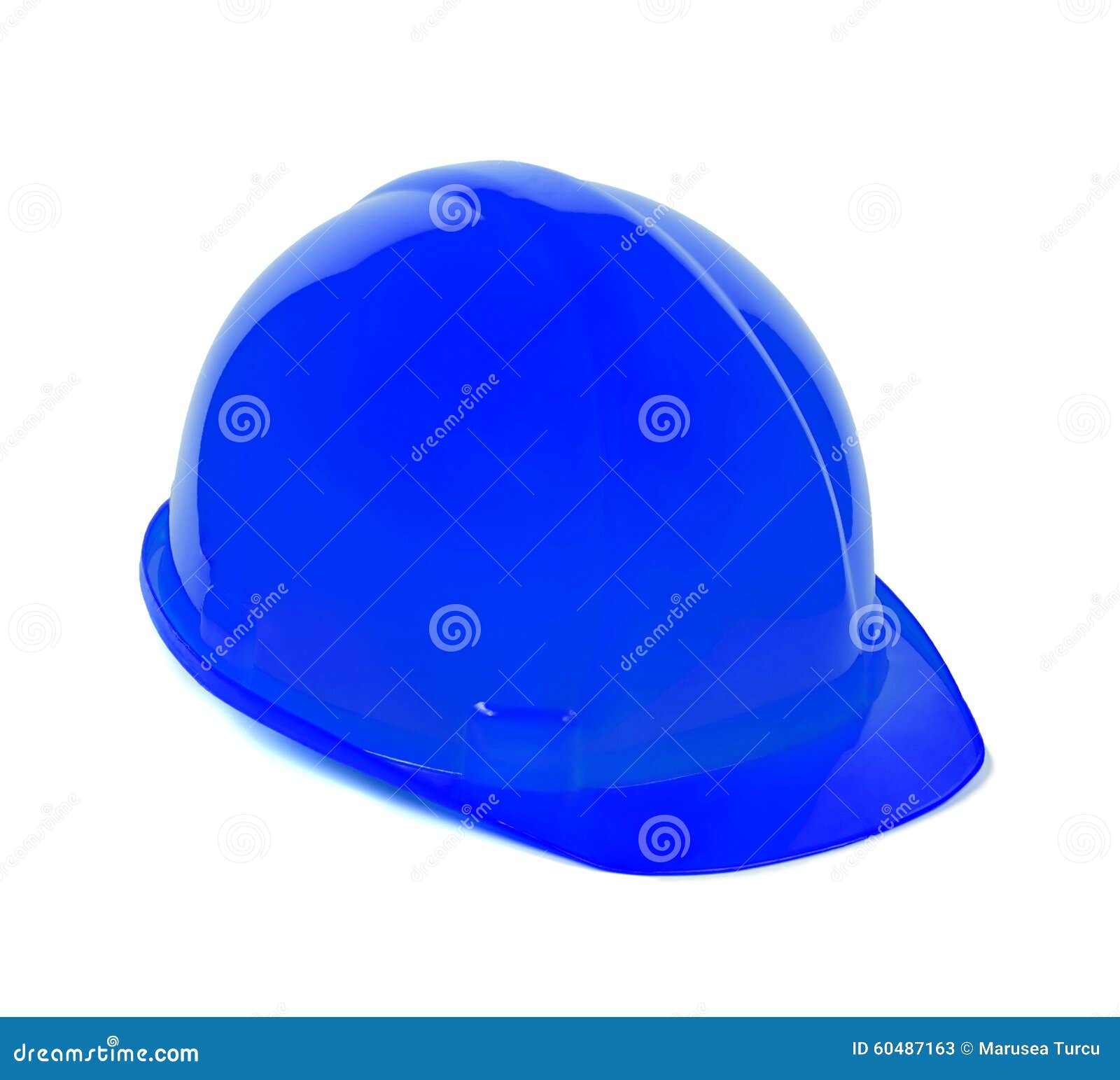 Isolated Safety Blue Helmet for Workers Stock Image - Image of ...