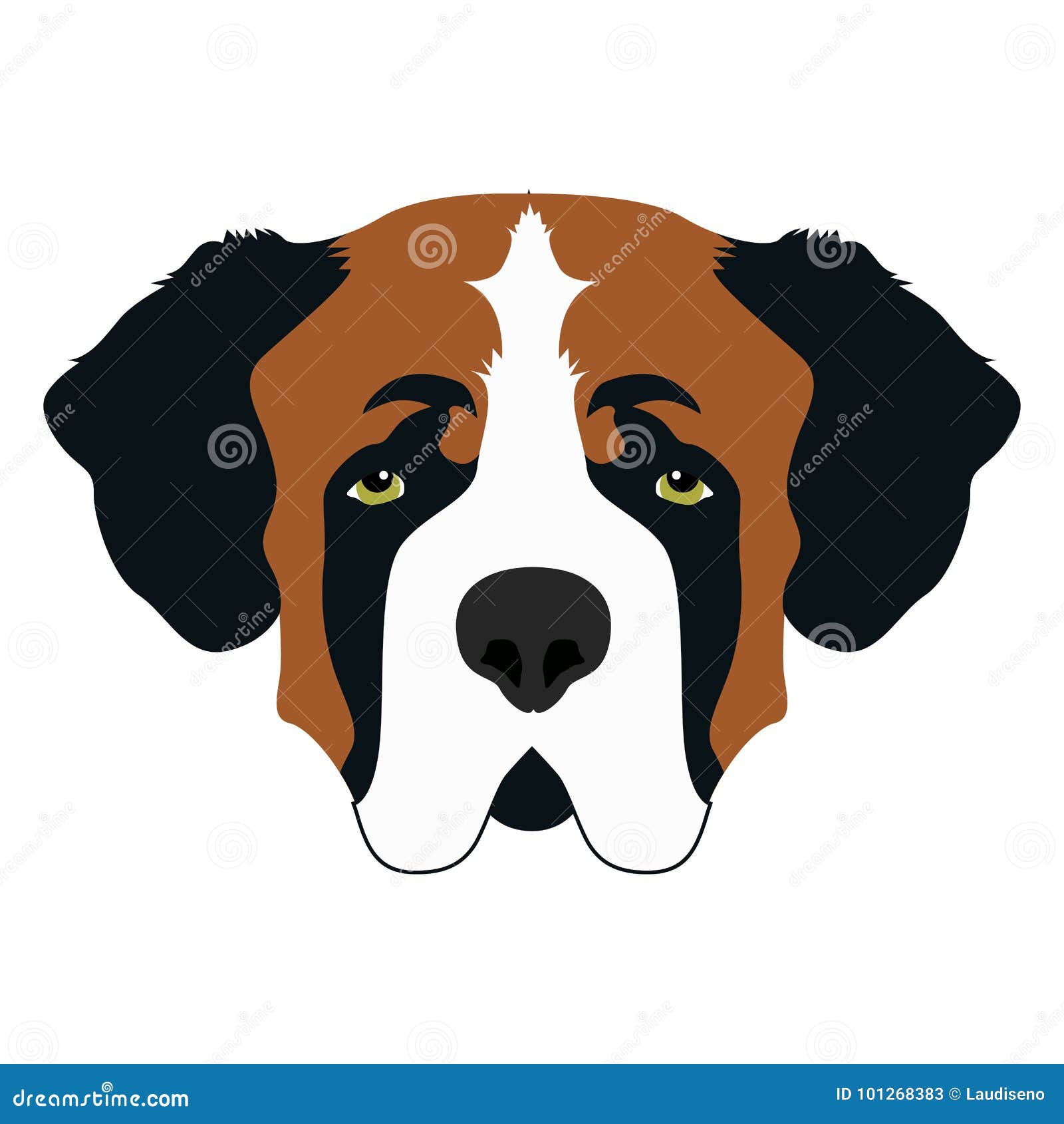 Dog face icon stock vector. Illustration of saint, sign - 101268383