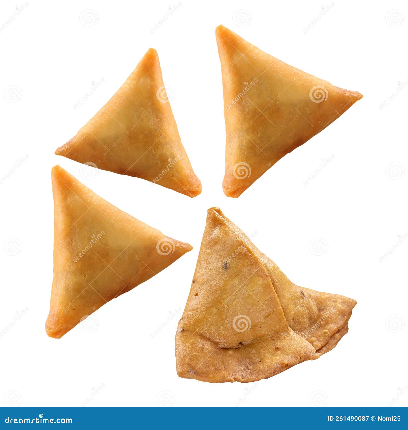Isolated Samosa and Pakora on White Background Stock Image - Image of ...