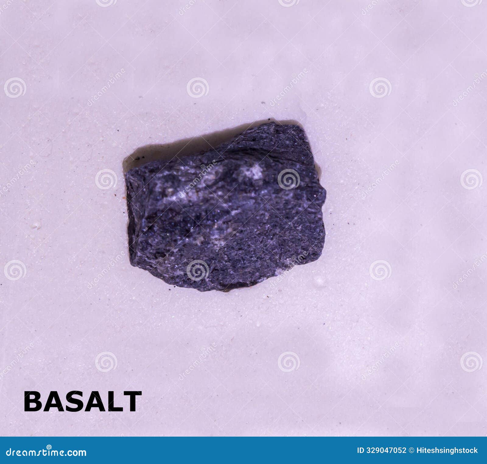 Isolated Sample of a Basalt Rock on Texture Background. Basalt Igneous ...