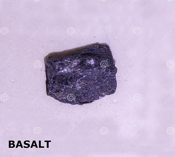 Isolated Sample of a Basalt Rock on Texture Background. Basalt Igneous ...