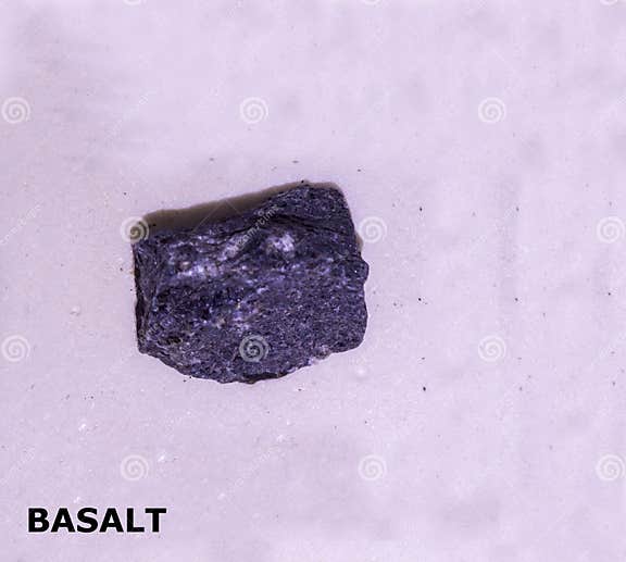 Isolated Sample of a Basalt Rock on Texture Background. Basalt Igneous ...