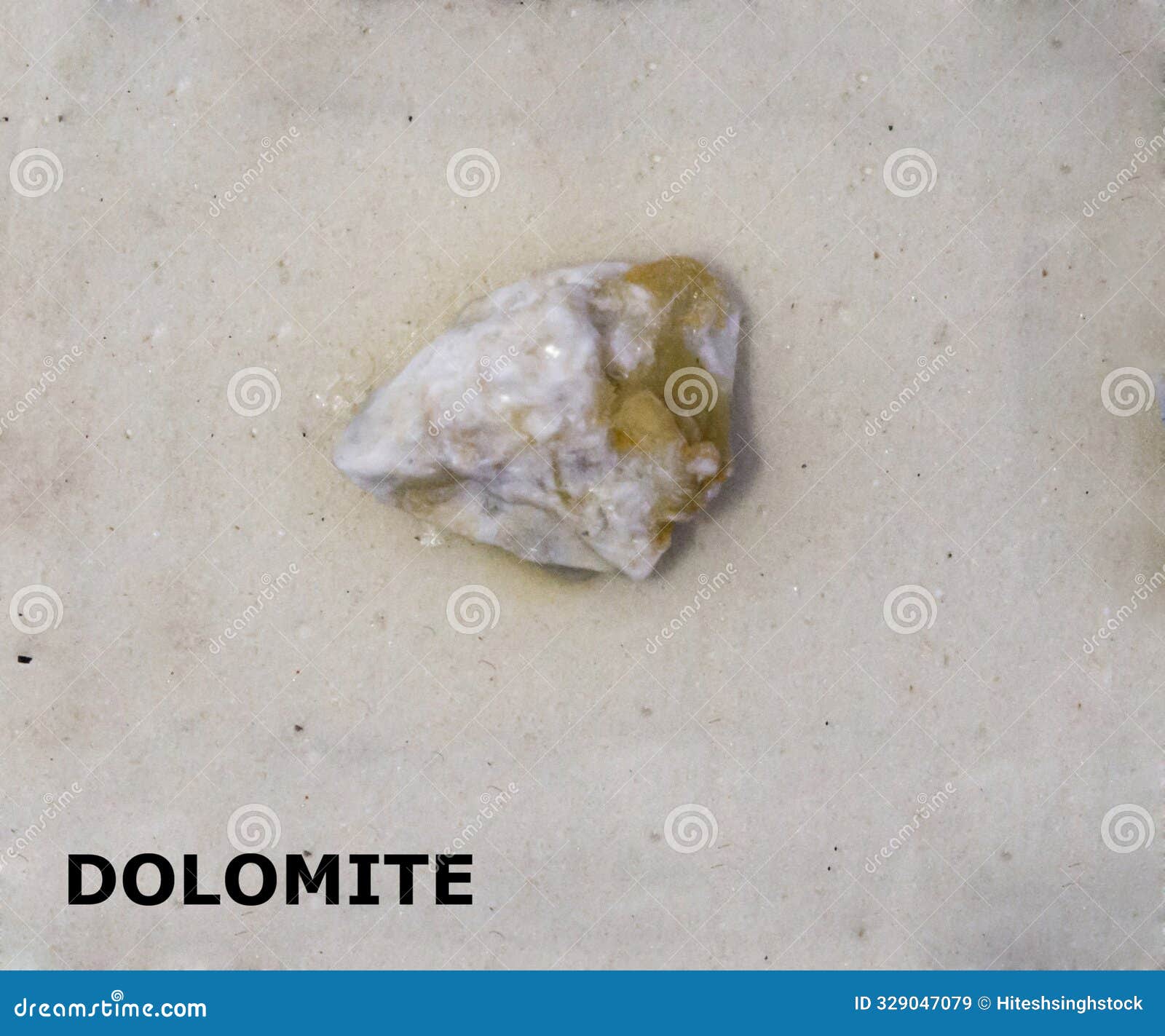 Isolated Sample of a Dolomite Rock on Texture Background. Dolomite ...
