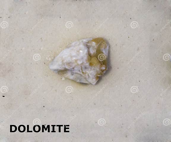 Isolated Sample of a Dolomite Rock on Texture Background. Dolomite ...