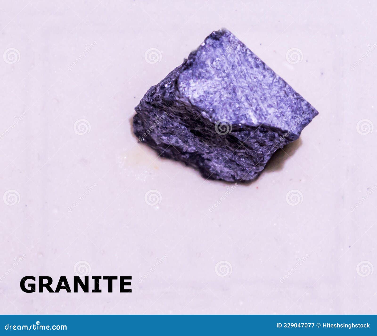 Isolated Sample of a Granite Rock on Texture Background. Granite ...