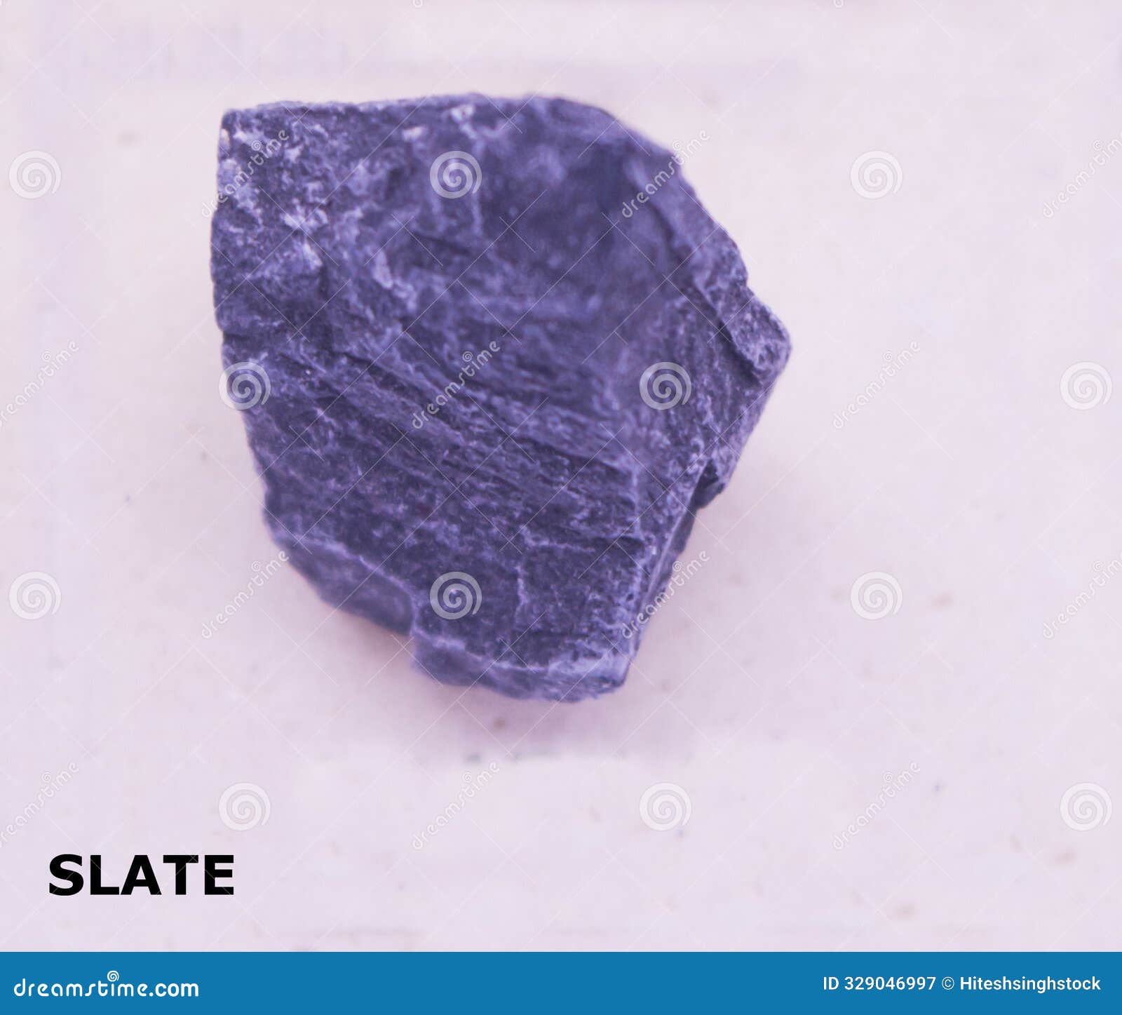 Isolated Sample of a Gray Slate Rock on Texture Background. Gray Slate ...