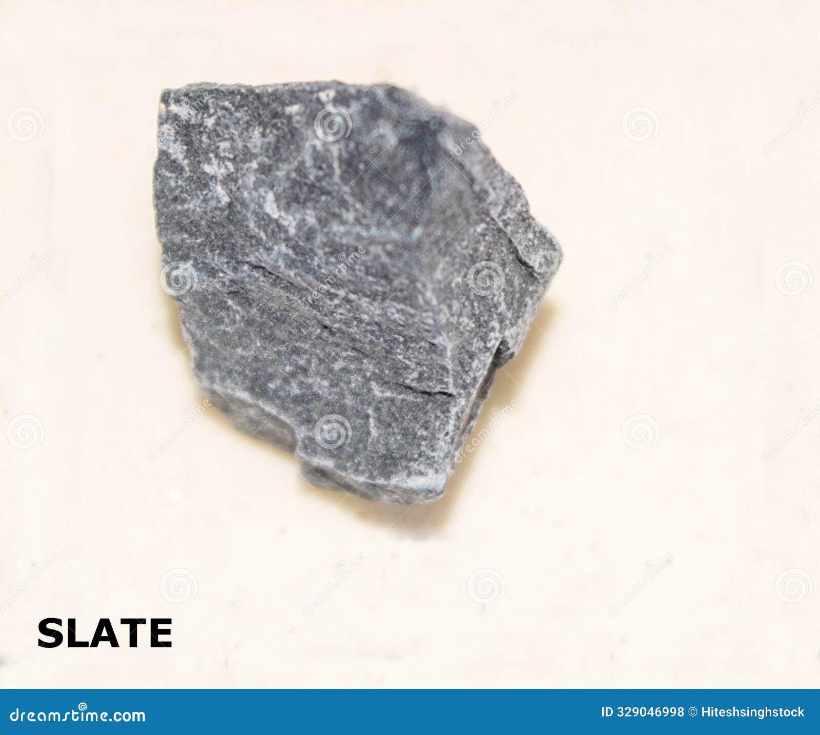 Isolated Sample of a Gray Slate Rock on Texture Background. Gray Slate ...