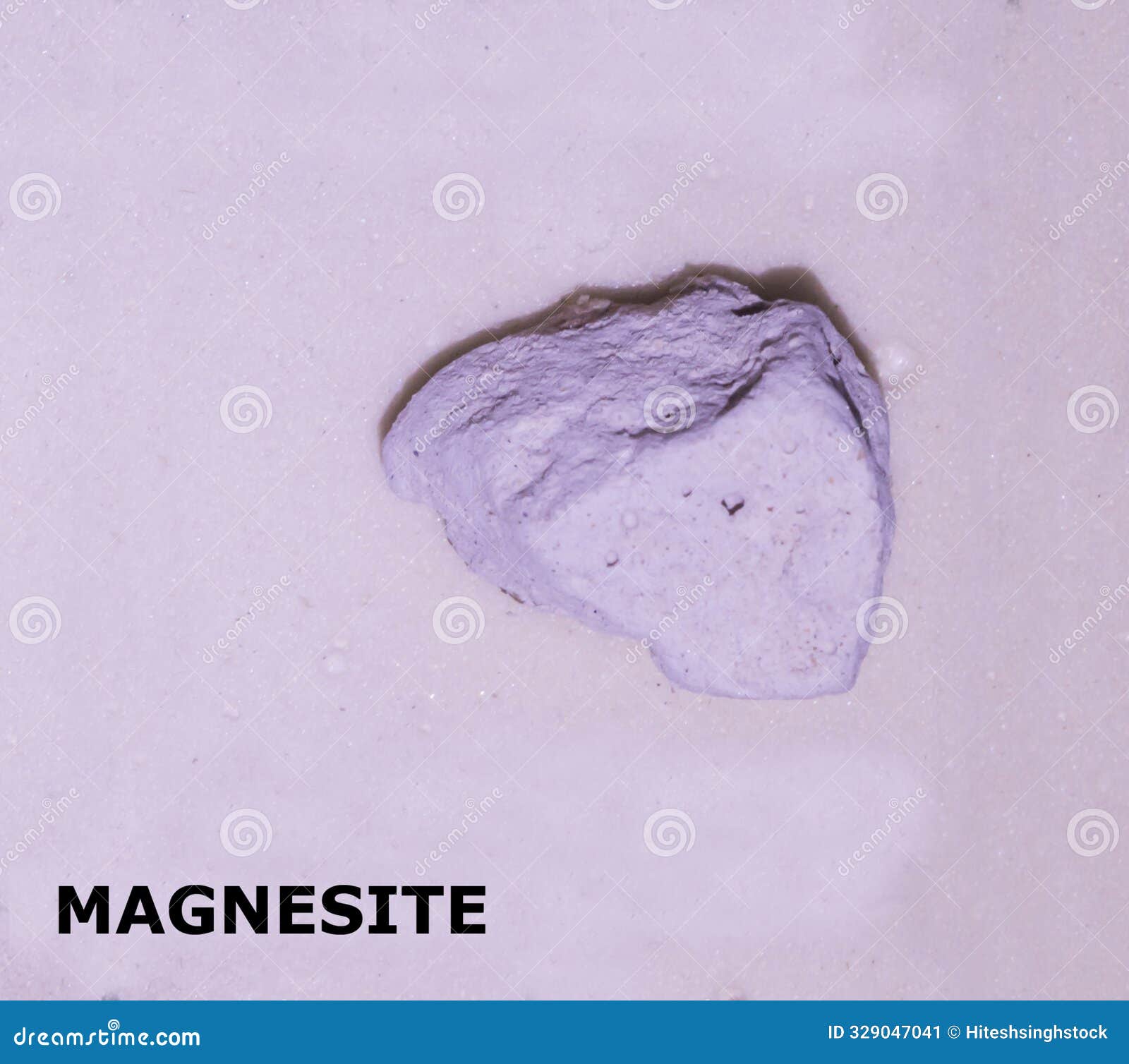 Isolated Sample of a Magnesite Rock on Texture Background. Magnesite ...
