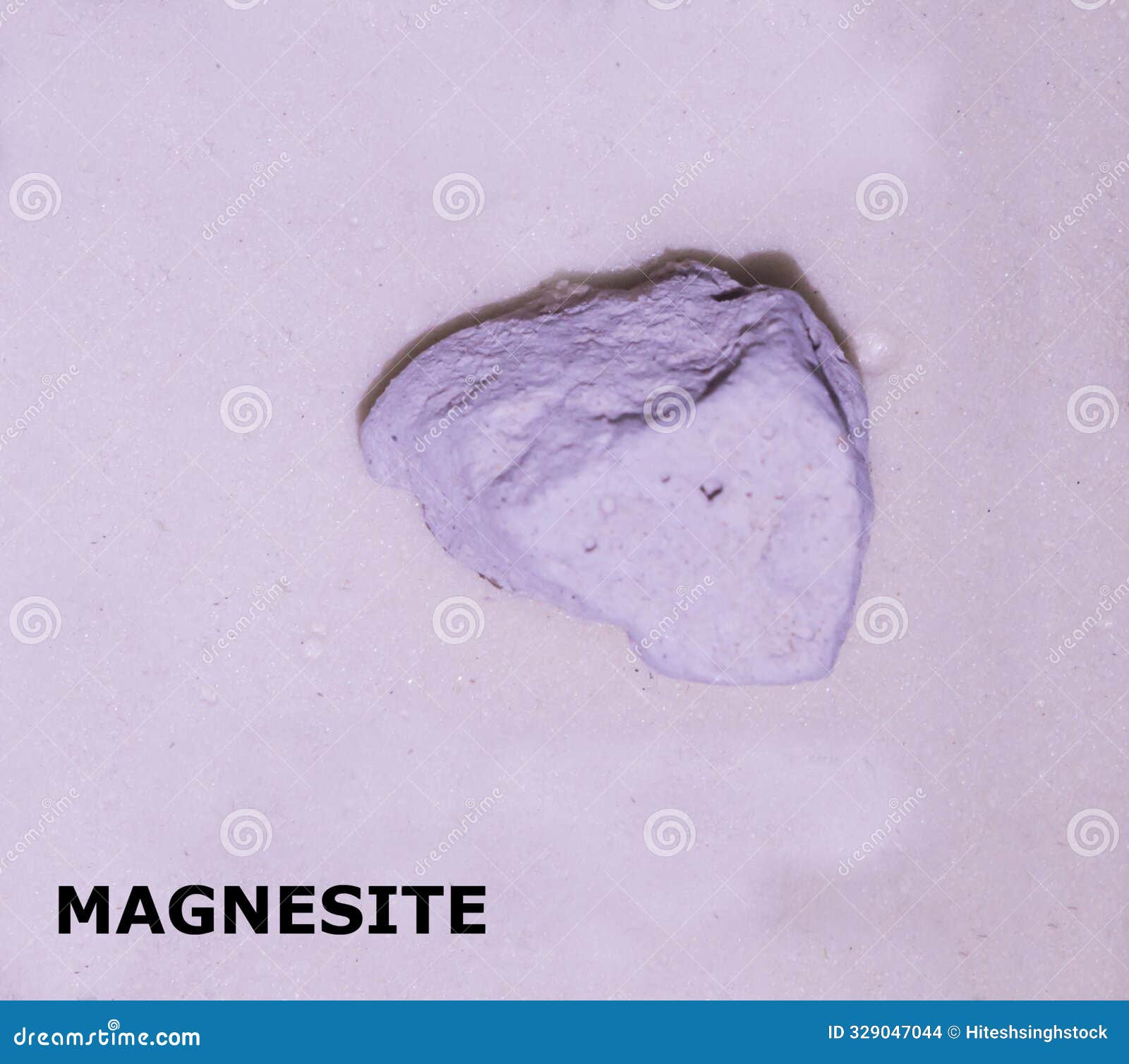 Isolated Sample of a Magnesite Rock on Texture Background. Magnesite ...