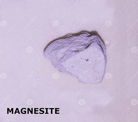 Isolated Sample of a Magnesite Rock on Texture Background. Magnesite ...