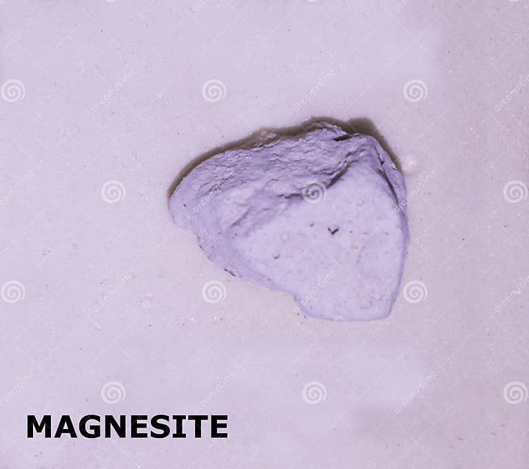Isolated Sample of a Magnesite Rock on Texture Background. Magnesite ...