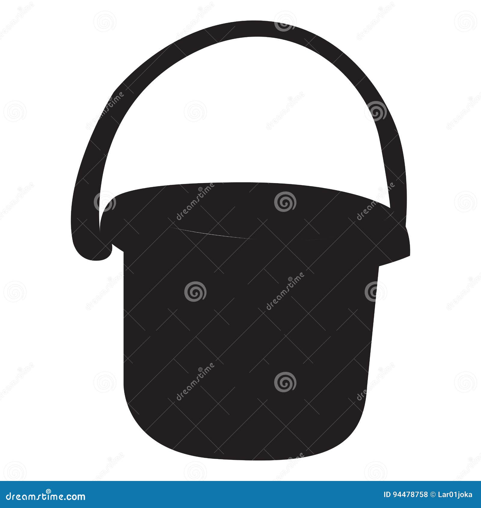 Isolated sand bucket toy stock vector. Illustration of monochrome ...